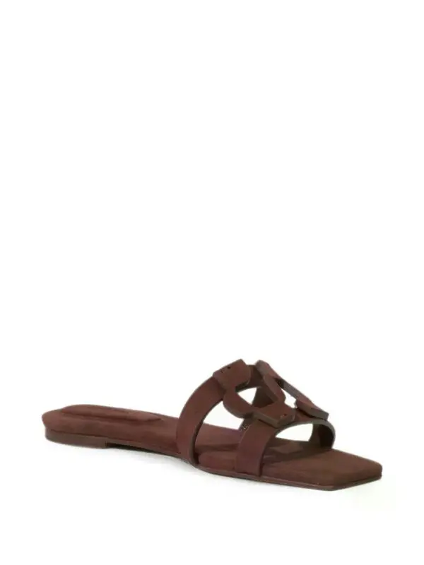 Simkhai Monogram Suede Sandals