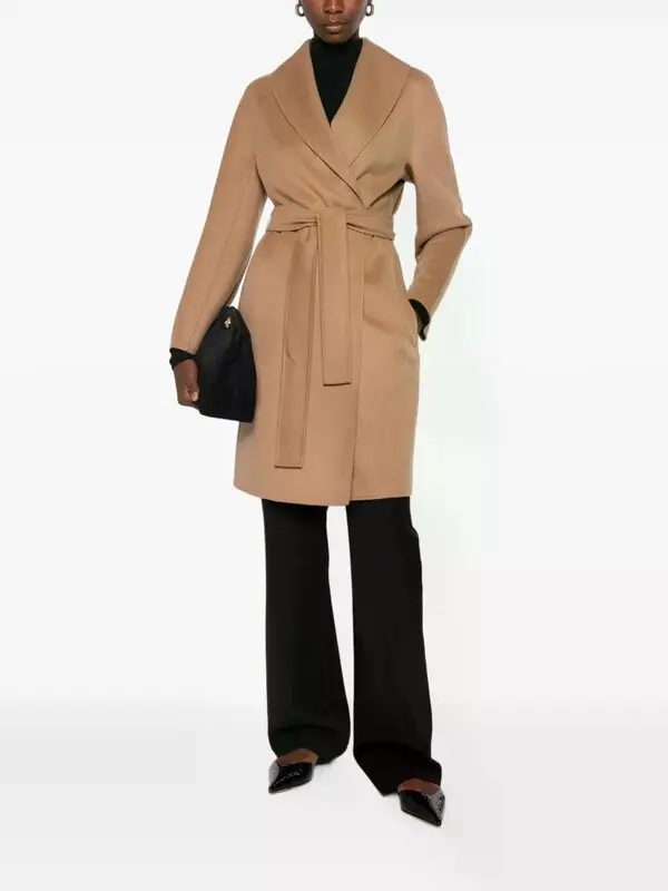 Max Mara Belted Shawl-lapel Coat