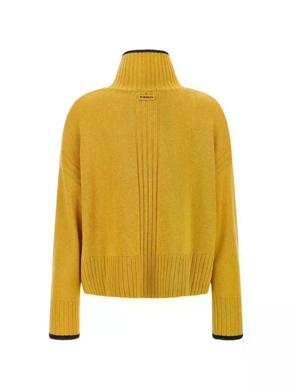 Pinko Ribbed-knit Roll-neck Sweater