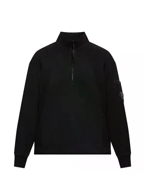 C.P. COMPANY Lens-detail Quarter-zip Sweater - Black