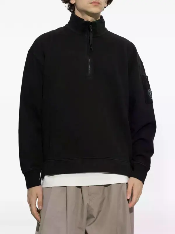 C.P. COMPANY Lens Detail Quarter-zip Sweater