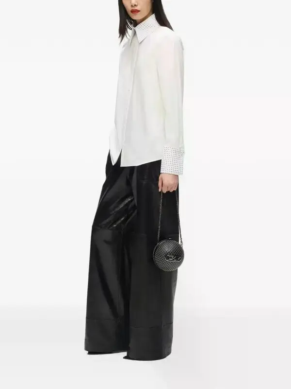 Karl Lagerfeld Rhinestone Embellished Cotton Shirt