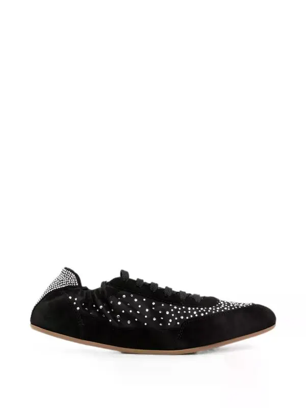 Rene Caovilla Florence Crystal-embellished Sneakers - Black