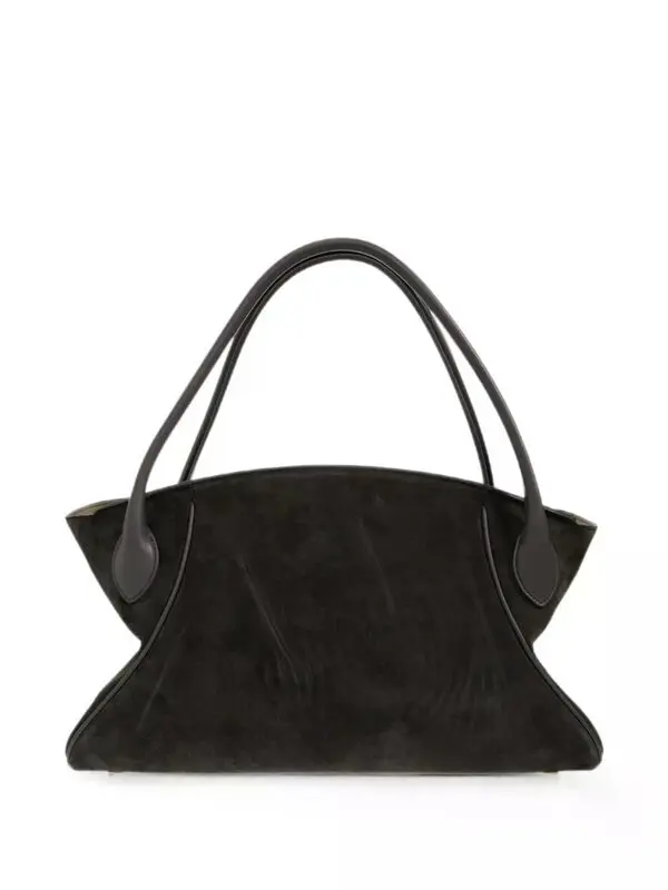Balmain Pulse Day Small Padlock-detail Suede Tote Bag