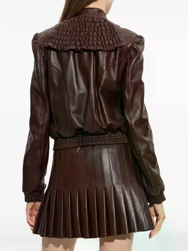 Alexander McQueen Smocking Leather Jacket