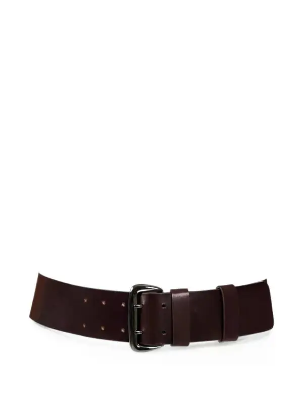 Barbara Bui Wide Calf Leather Belt - Black