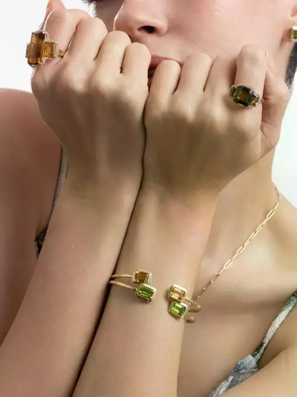 Goshwara Manhattan Citrine Gemstone Bangle