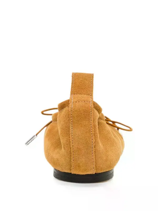 ALOHAS Suede Bow-detail Ballet Flats