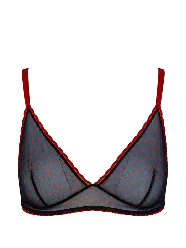 LAURA URBINATI Patterned Sheer Bra