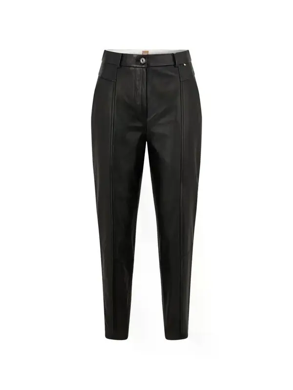 BOSS Seam-detail Leather Trousers