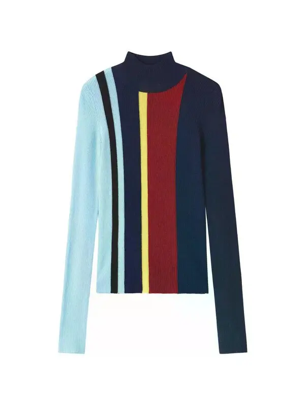 ENFOLD Ribbed-knit Striped Sweater