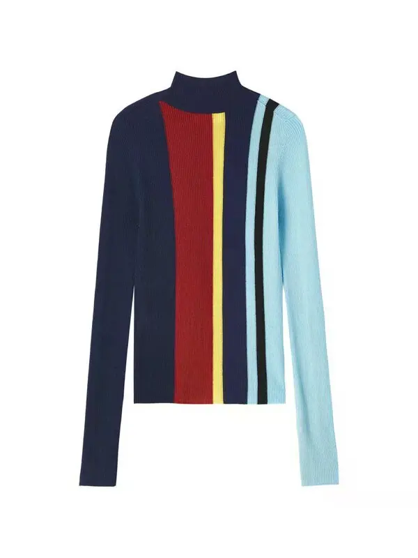 ENFOLD Ribbed-knit Striped Sweater