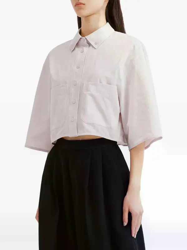 LOW CLASSIC Cropped Button-down Shirt