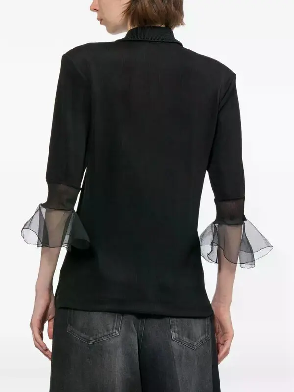 Toga Tulle-trim Polo Shirt