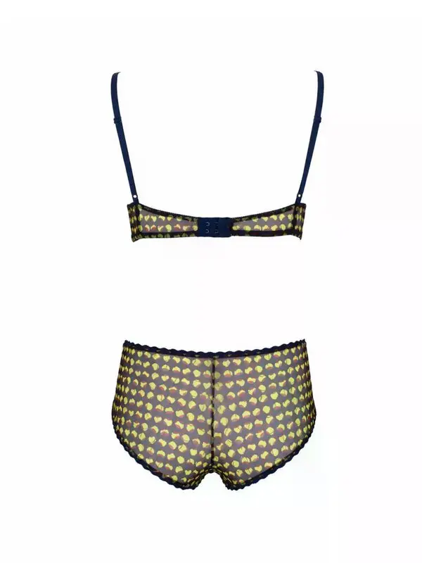 LAURA URBINATI Geeometric-printed Tulle Briefs - Blue