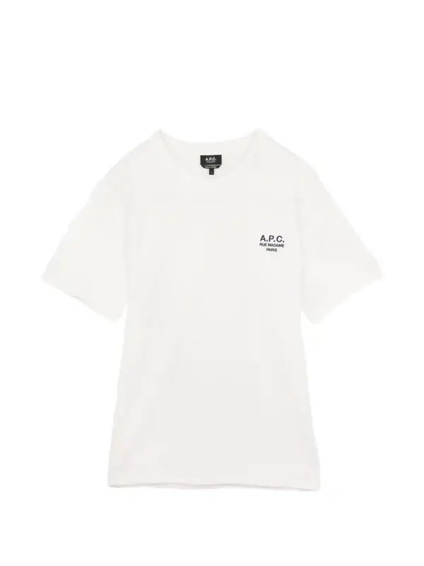A.p.c. Logo-embroidered Short-sleeve T-shirt - White