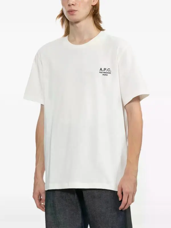 A.p.c. Logo-embroidered Short-sleeve T-shirt - White