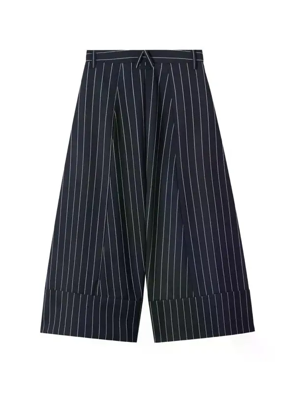 ENFOLD Pinstripe-pattern Cuffed Trousers