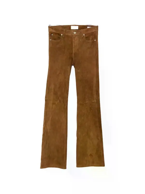 FRAME The Rodeo Suede Flared Trousers