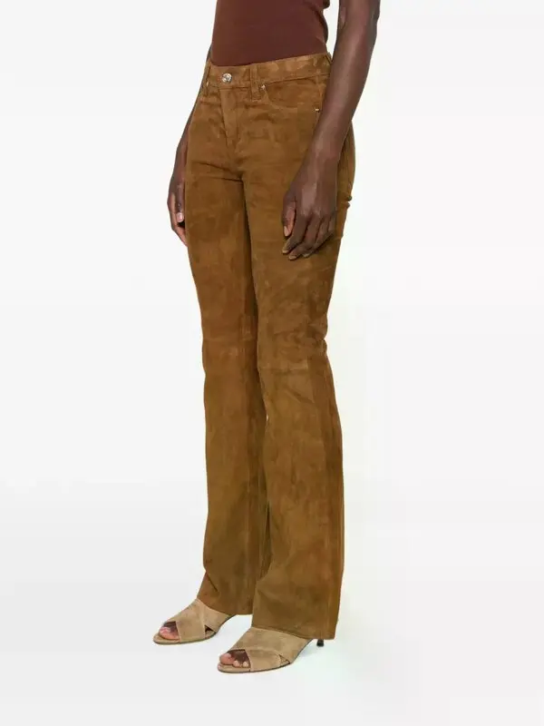 FRAME Suede Flared Trousers