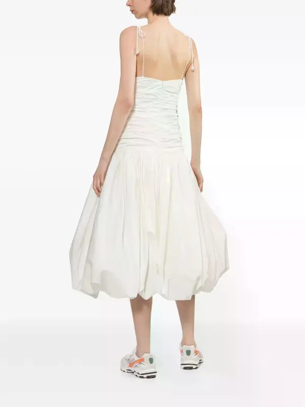SELF-PORTRAIT Ruched Cut-out Midi Dress