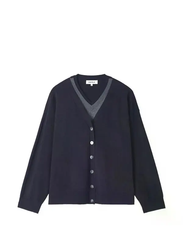 ENFOLD Layered-effect V-neck Cardigan