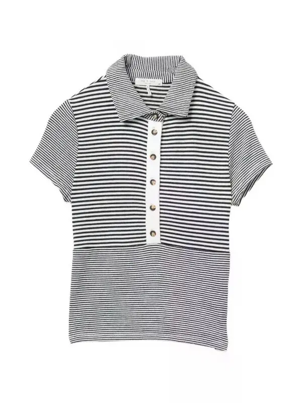 Rag & Bone The Knit Striped Polo Shirt