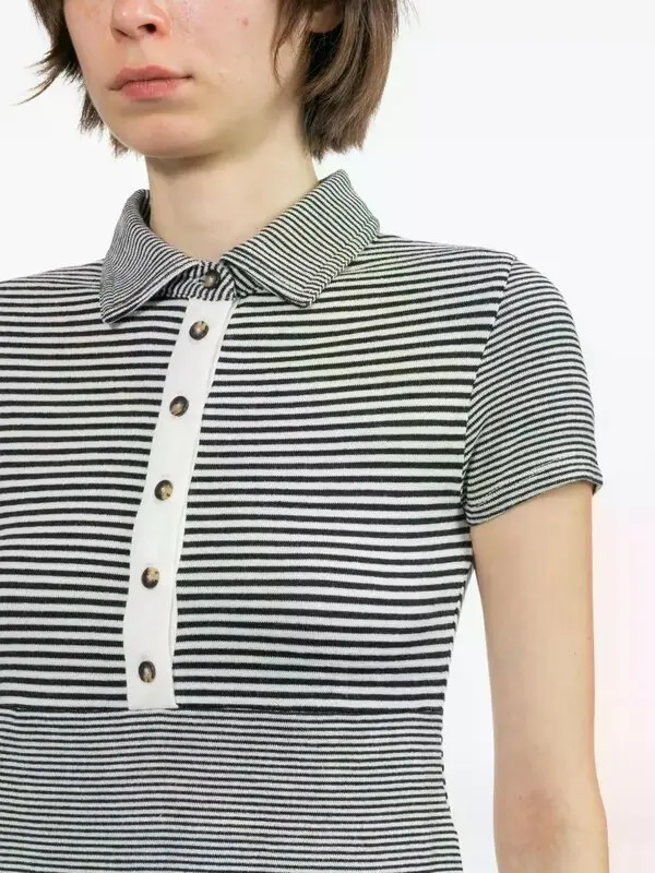 Rag & Bone The Knit Striped Polo Shirt
