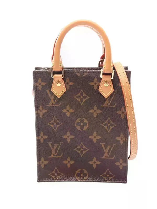 LOUIS VUITTON 2020 Monogram Petit Sac Plat Satchel