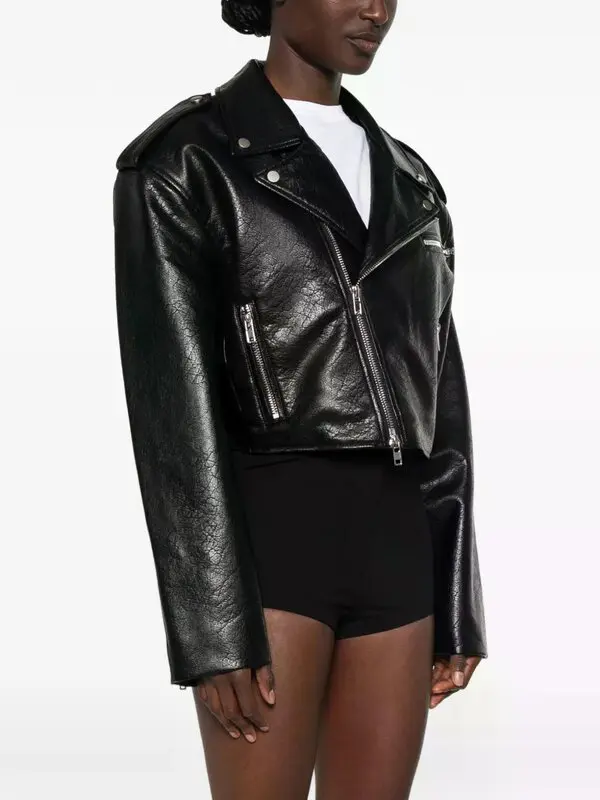 THE FRANKIE SHOP Daphne Cropped Biker Jacket
