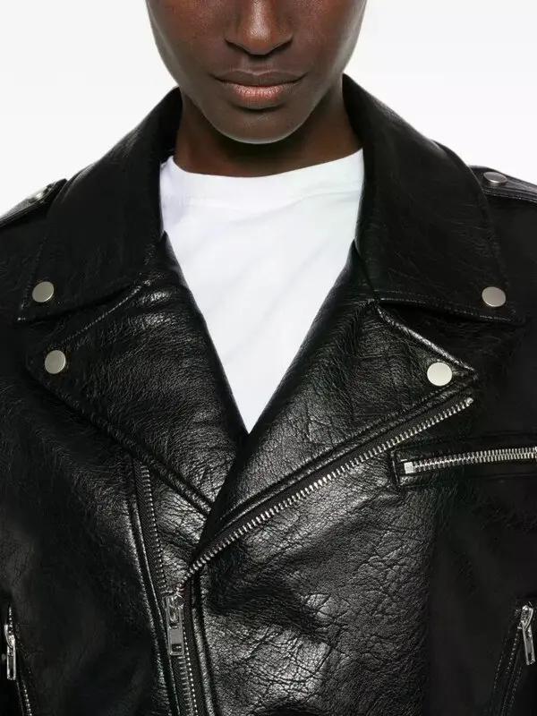 THE FRANKIE SHOP Daphne Cropped Biker Jacket