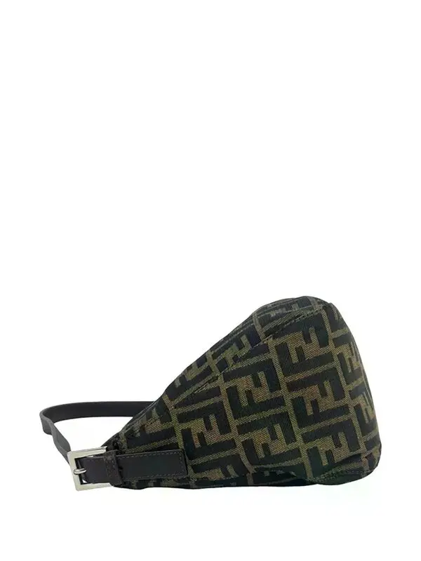 Fendi 2000-2010 Zucca Canvas Double Flap Shoulder Bag