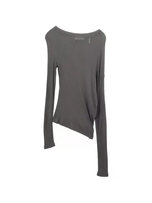 Helmut Lang Twisted Long-sleeve Sheer Top
