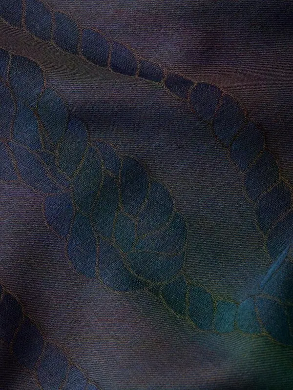 Prada Silk, Cashmere And Wool Jacquard Shawl - Blue