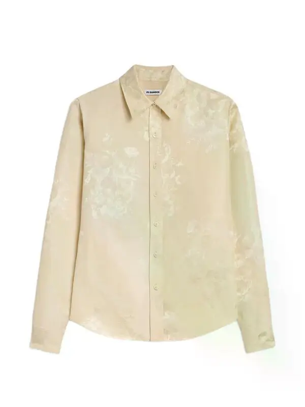 JIL SANDER Flower-jacquard Fitted Shirt