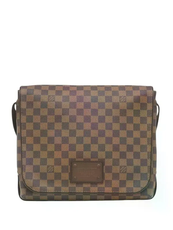 LOUIS VUITTON 1990-2010 Damier Ebene Brooklyn Mm Crossbody Bag - Brown