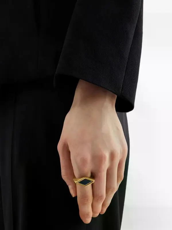 JIL SANDER Argyle-pattern Handcrafted Ring