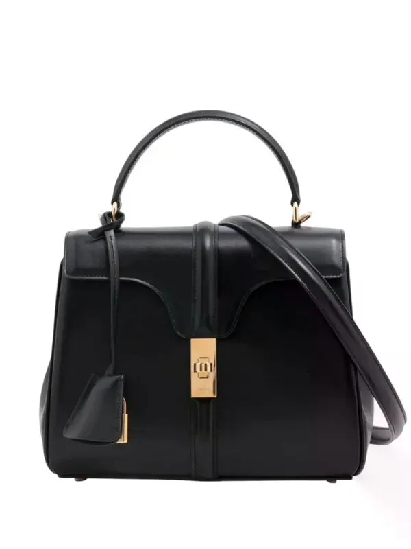 Celine 2000-2026 Small Leather 16 Satchel - Black