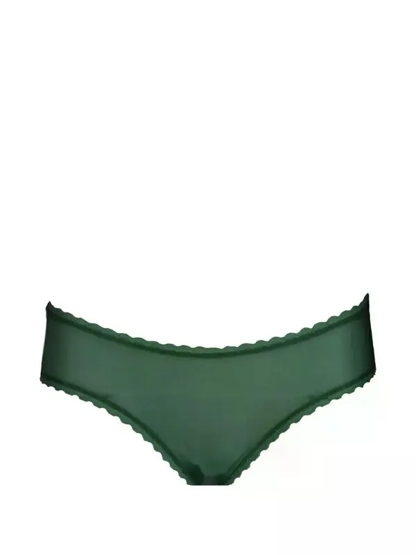 LAURA URBINATI Scalloped-trim Briefs - Green
