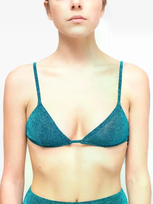LAURA URBINATI Lurex Detail Triangle Bra