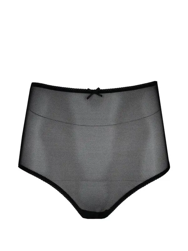 LAURA URBINATI Bow-detail Briefs - Black