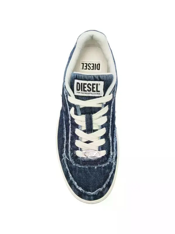 DIESEL® S-tracker D Low Distressed Denim Sneakers