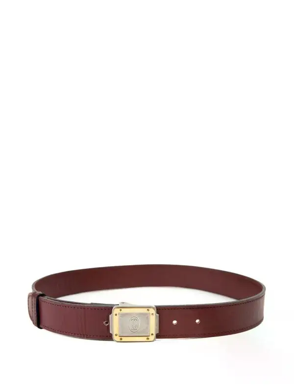 Cartier Logo Buckle Leather Belt - Red