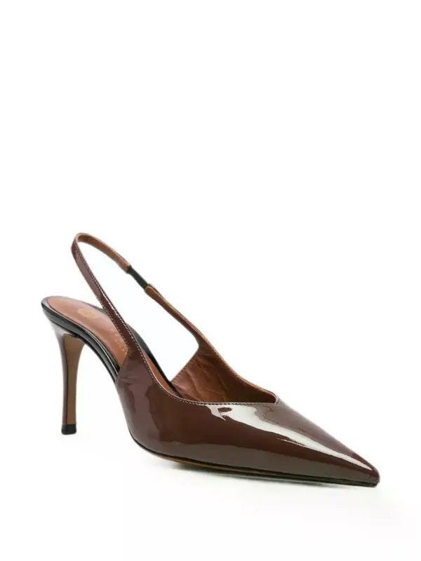Roberto Festa Pointed-toe Slingback Leather Heeled Pumps