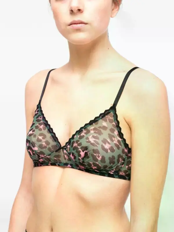 LAURA URBINATI Leopard-print Triangle Bra