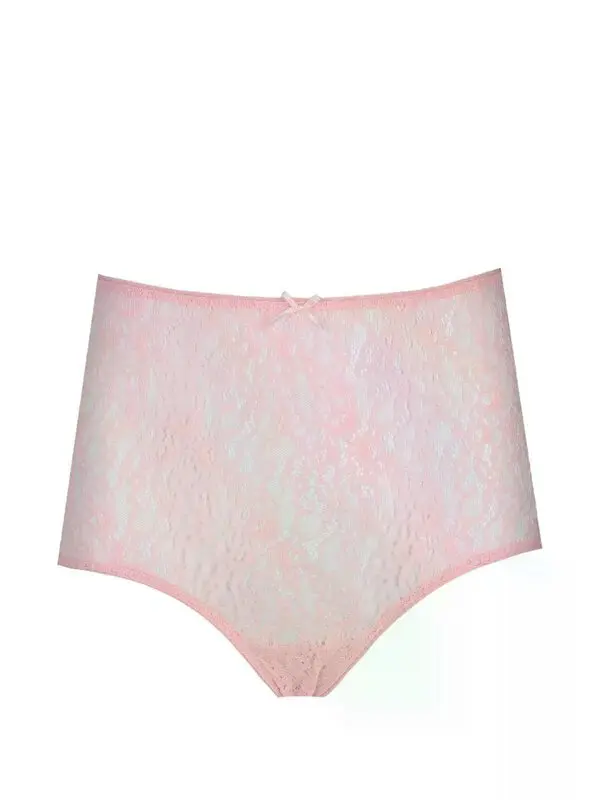 LAURA URBINATI Lace-panelled Bow-detail Briefs - Pink
