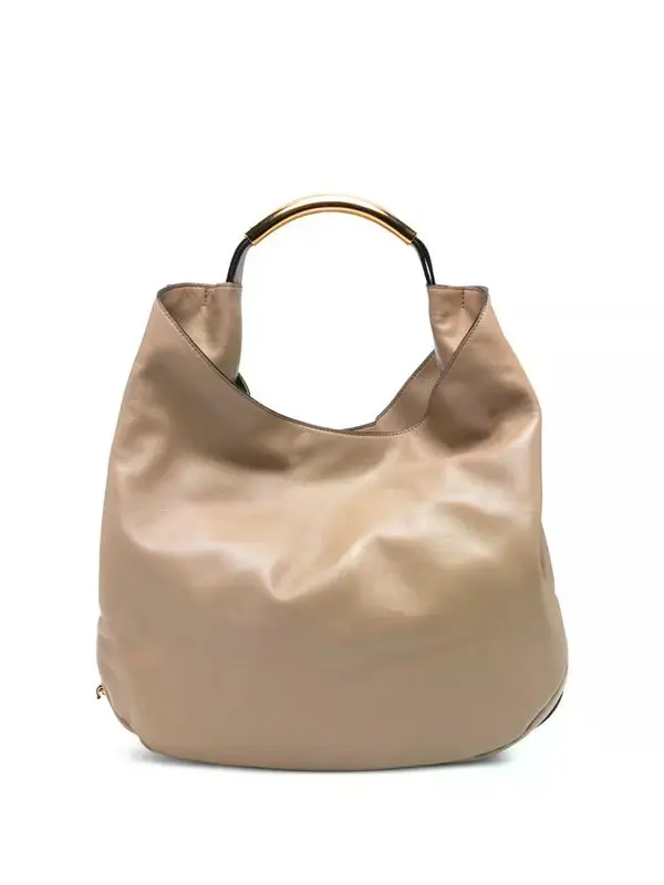 Moschino Handle Me Logo-plaque Tote Bag - Neutrals