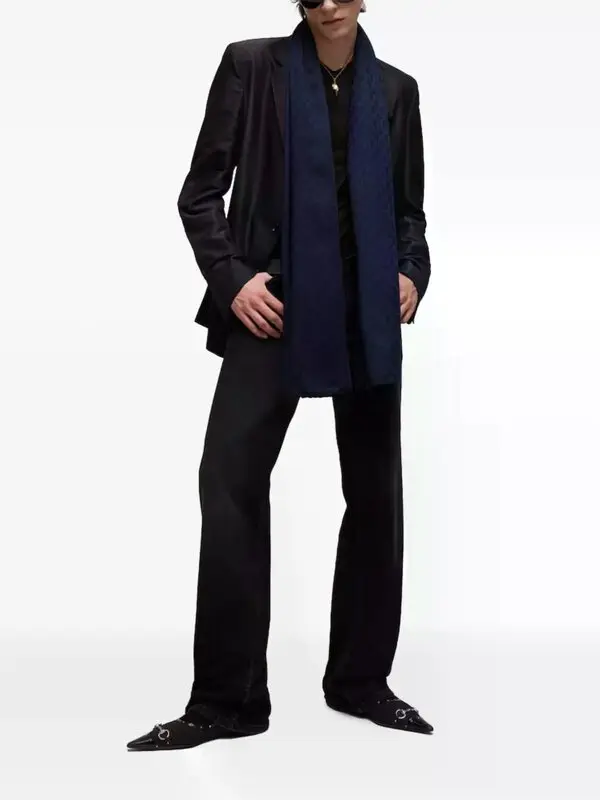 Gucci Gg Wool Silk Jacquard Stole