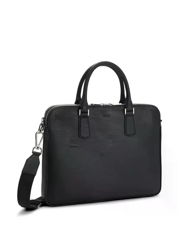 BOSS Leather Briefcase With Adjustable Shoulder Strap