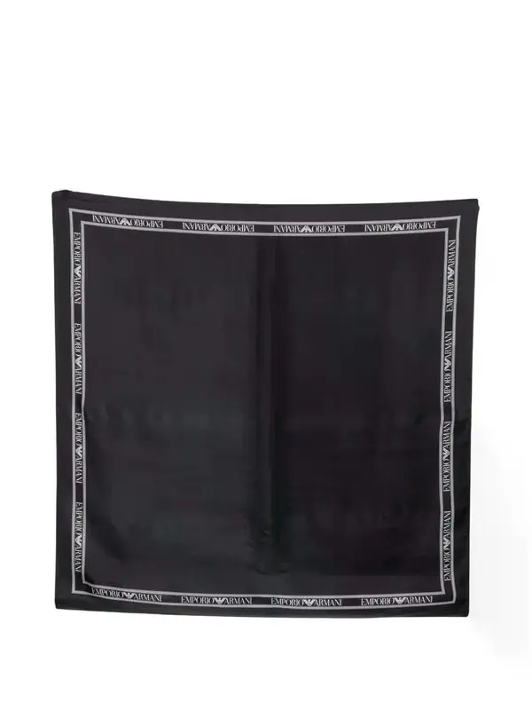 Emporio Armani Logo-detail Scarf - Black